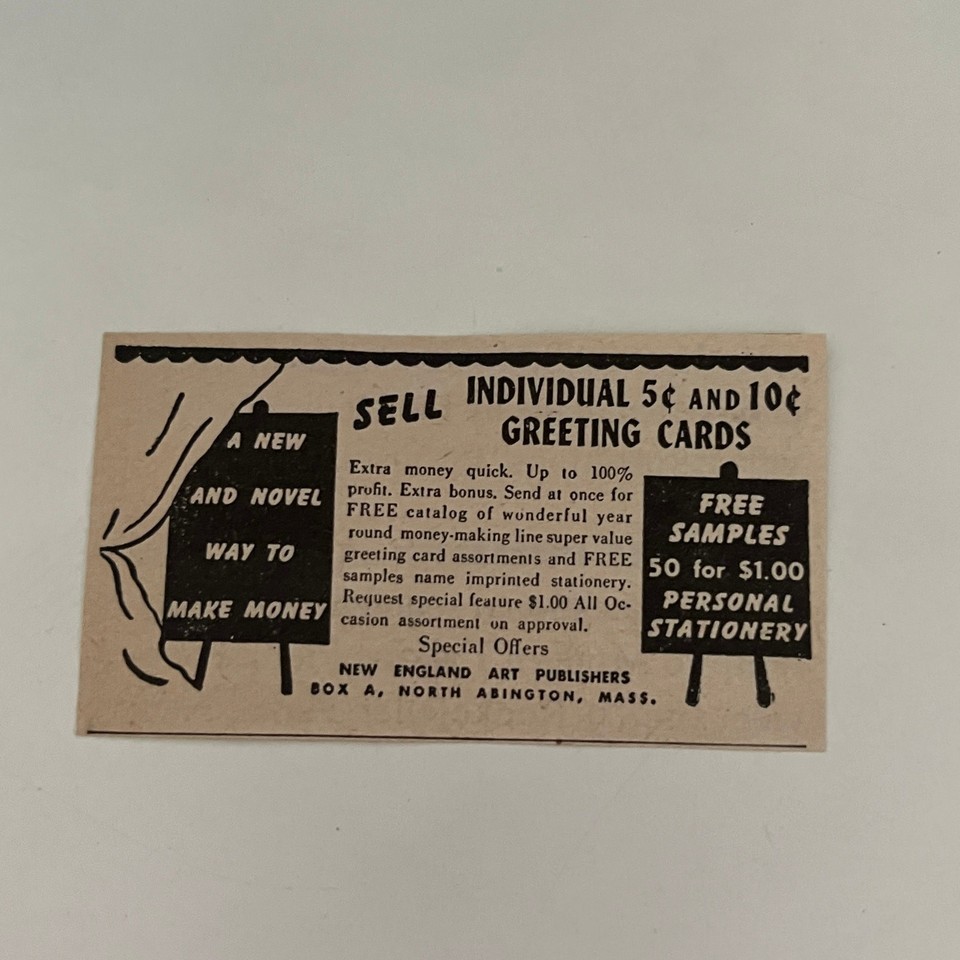 New England Art Publishers Greeting Cards North Abington MA 1947 Ad ...