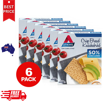 6 x Atkins Low-Carb Crispbread 100g Free Shipping AU | eBay Australia