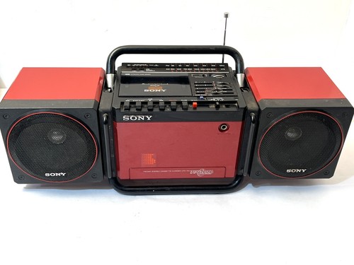 Vintage Sony Red Boombox Stereo Cassette FM AM Radio CFS-700 CLEAN ...