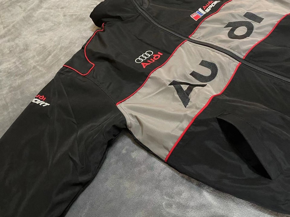 Unisex Adult Audi Jacket Ebroidered Cotton Padded F 1 Racing Jacket | eBay