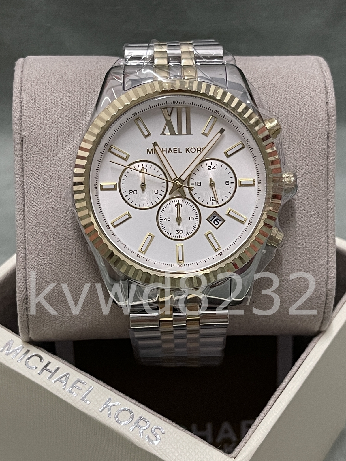 Michael Kors MK8344 Lexington Chronograph White Dial 44mm Case Men's ...