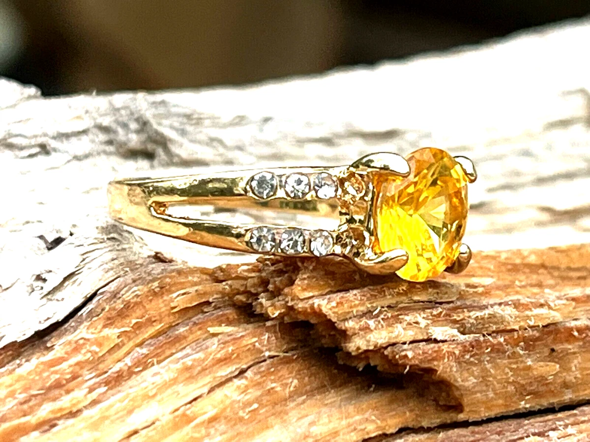 Yellow Zircon Ring