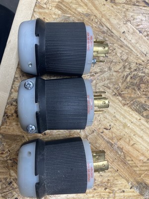 3- Hubbell HBL2431 Twist Locking Male Plug 20A 480V 3P 4W L16-20P ...