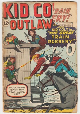 KID COLT OUTLAW #103 JACK KIRBY MAR 1962 JACK KELLER THE GREAT TRAIN ...