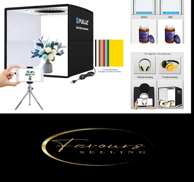 PULUZ Fotobox Miniaturen 25x25cm, Faltbares Mini Fotostudio Set mit 112 ...