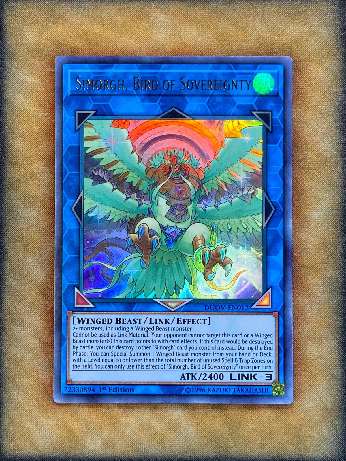 Yugioh Simorgh, Bird of Sovereignty DUOV-EN012 Ultra Rare 1st Ed NM | eBay