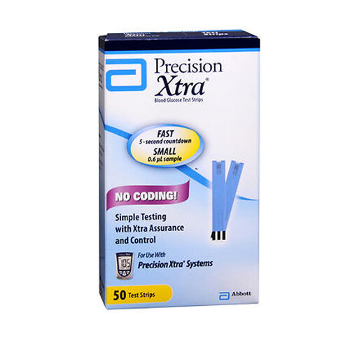 Extra Blood Glucose Test Strips 50 each By Precision Xtra | eBay