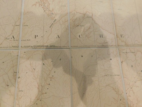 668 Apache Arizona Territory Map Geological Survey Skeleton Pass 1883 ...