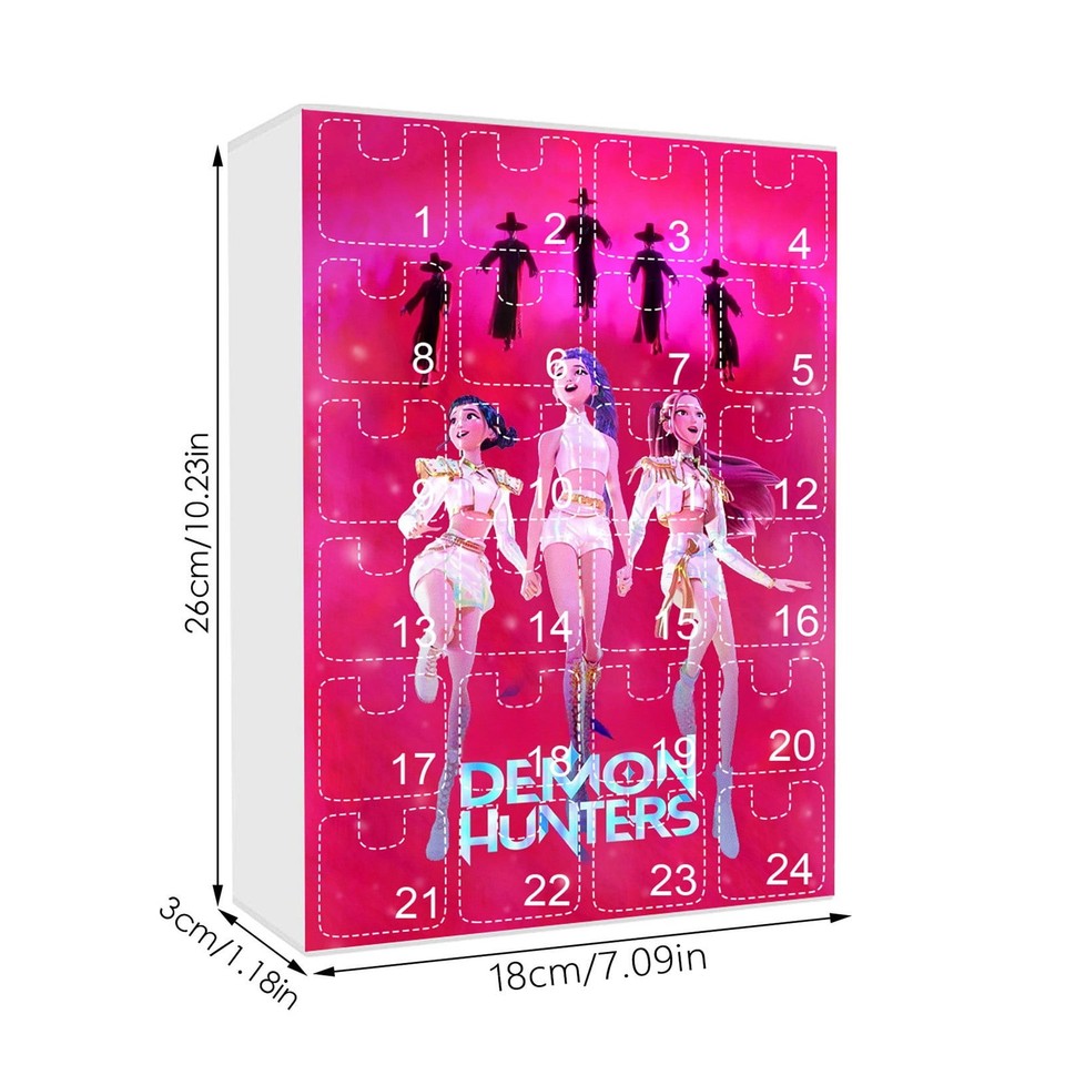 Kawaii Cute Chibi Kpop Demon Hunters Keychain Christmas Advent Calendar ...