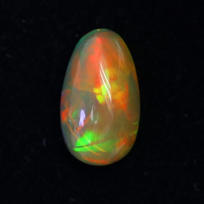 1.29cts Maple Leaf Pattern Multicolor Play Semi Black Welo Opal Fine ...
