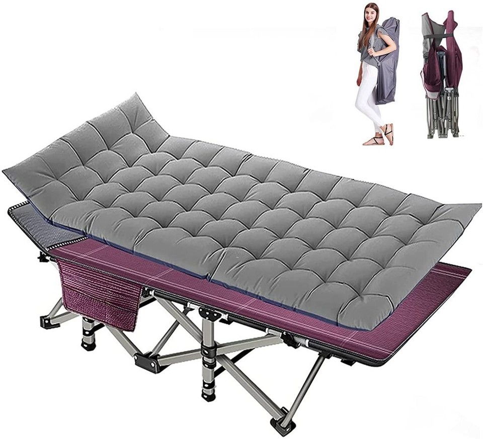 SLSY Adults Camping Cot Comfortable Tent Folding Cot Sleeping w/ Carry ...