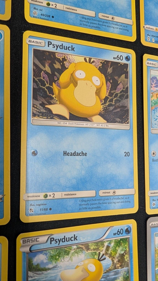 PSYDUCK Pokemon Card Collection Set of 8 NM English Cards Cute Misty's ...