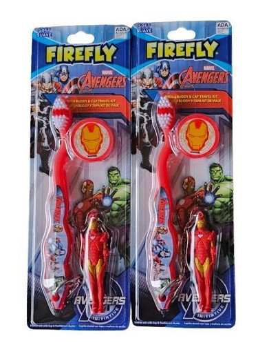 Marvel Iron Man FIREFLY Toothbrush w/Mini Figurine and Cap and Buddy (2 ...