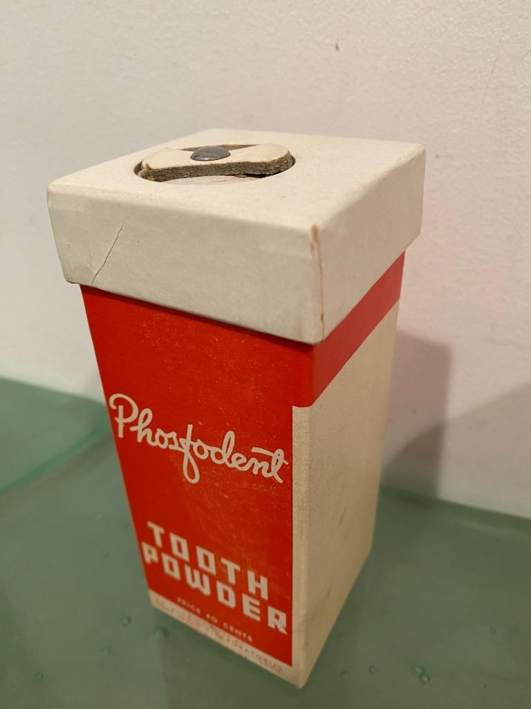 Phosfodent Dr Higgins Vtg Dental Tooth Powder NOS Vanity Tin & Box 2pc ...