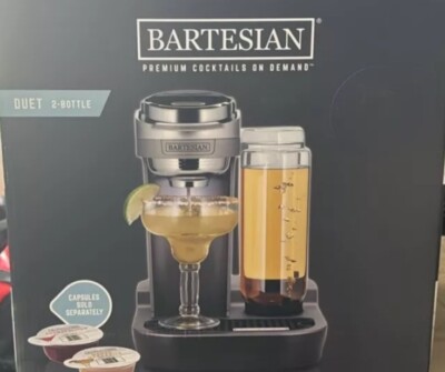 Bartesian Cocktail Machine Duet Premium 2-Bottle Home Bar #55310 - NEW ...