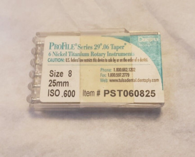 Dentsply Profile Endo Series 29 - .06 Taper, Size 8, Length 25mm ...