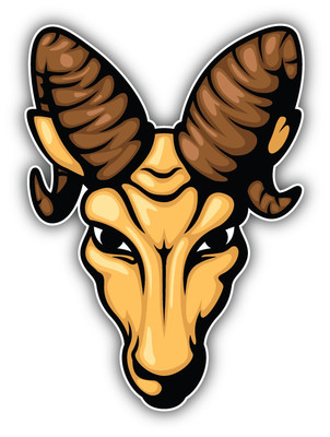 Goat Head Car Bumper Sticker Decal 4'' x 5'' | eBay