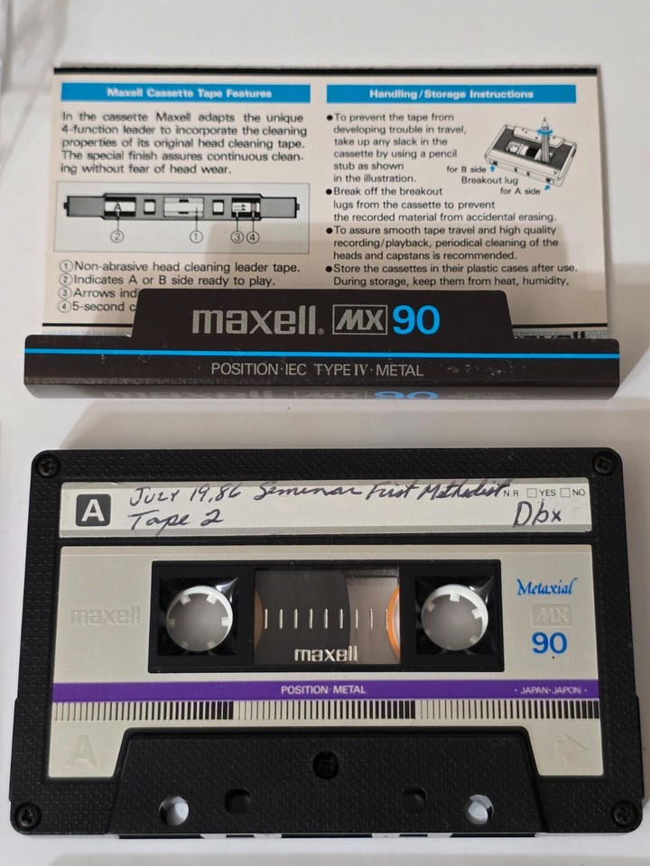 MAXELL 4 METAL TAPE CASSETTE LOT MX 90 MIN METAXIAL 60 RECORDING AUDIO ...