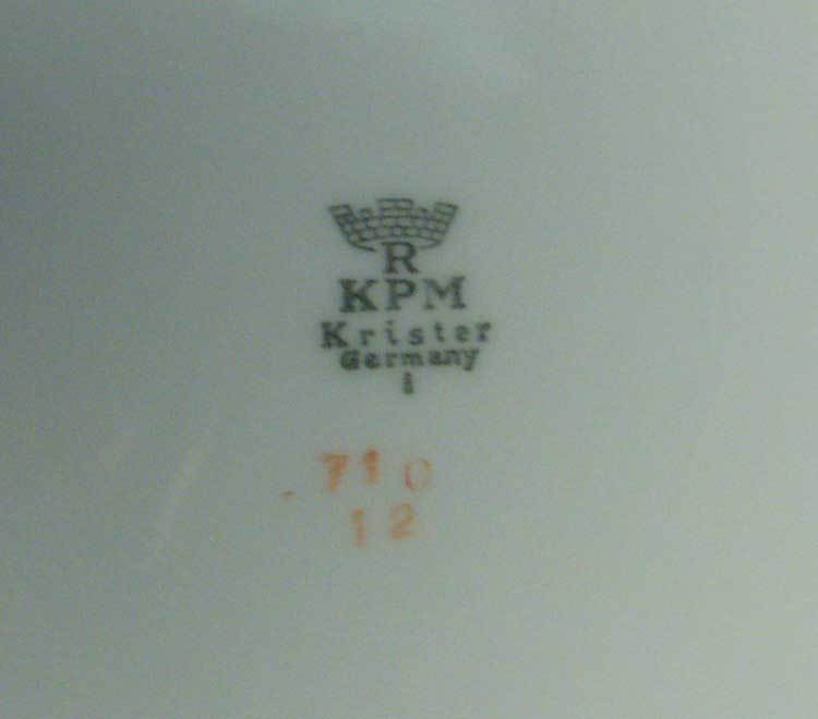 KPM 710 Dinner Plate Carnation Stem Gold Krister Mark Germany | eBay