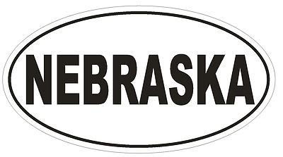 Nebraska Oval Bumper Sticker or Helmet Sticker D2355 State Euro Oval | eBay