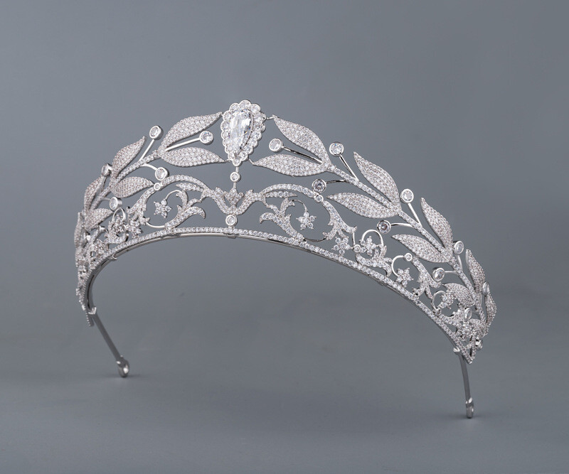 Luxury All CZ Cubic Zirconia Classical Queen Princess Tiara Crown For ...