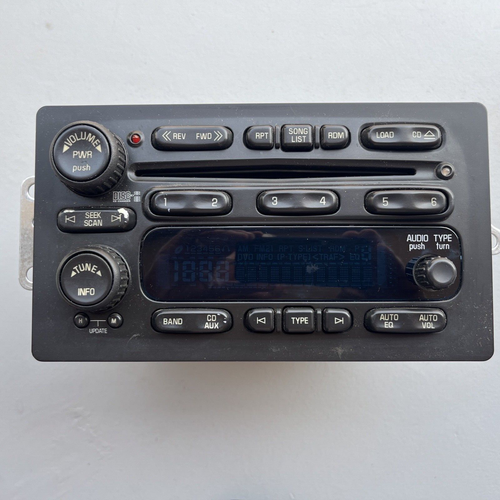 03 06 GMC Chevrolet OEM Factory RDS Stereo AM FM Radio 6 Disc Changer ...
