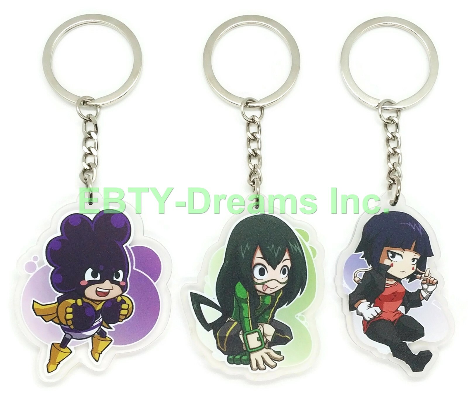Set of 3 My Hero Academia Anime Acrylic Keychain Tsuyu Asui Kyouka ...
