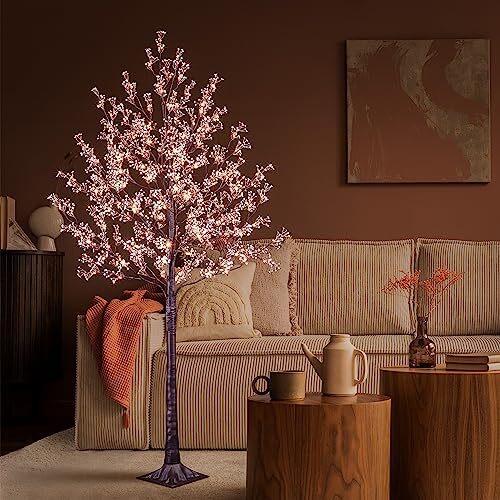 Lighted 6FT 176 LED Artificial Baby Breath Flowers with Lights ...