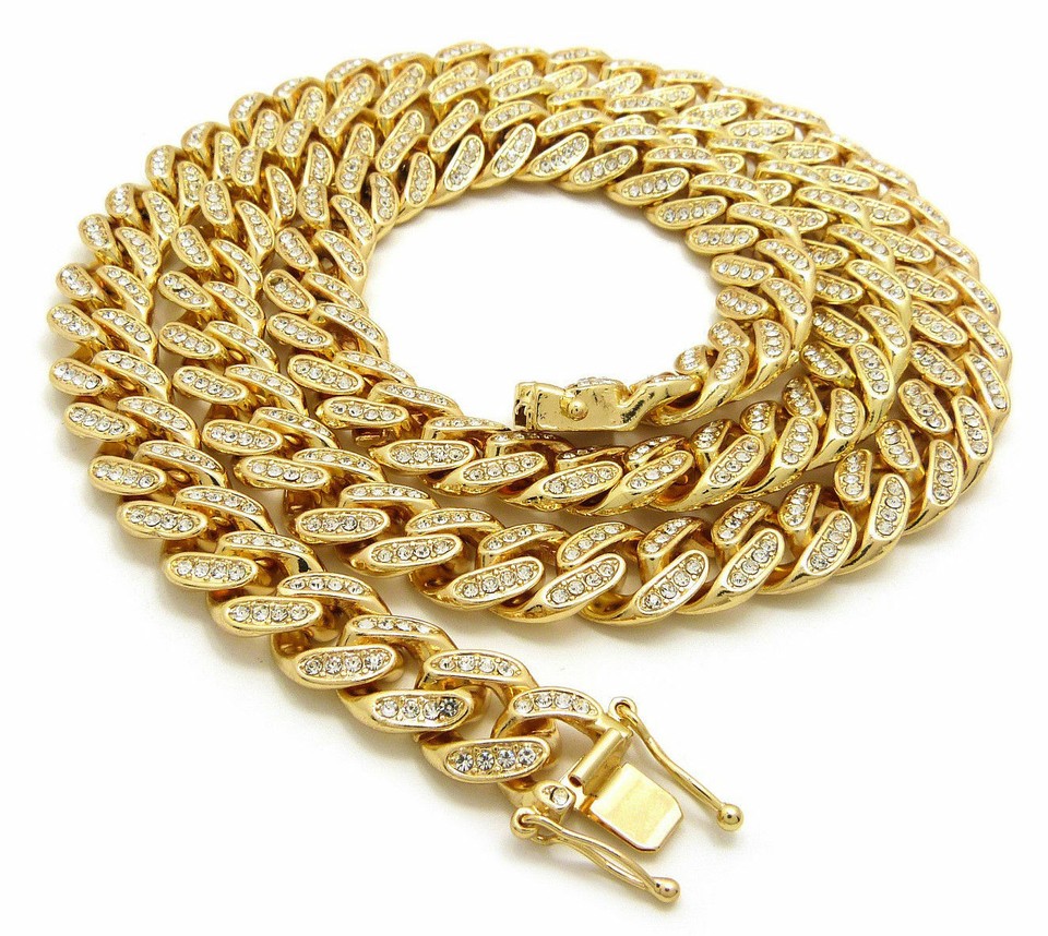 HIP HOP MIGOS YRN 91 PENDANT & ICED MIAMI CUBAN CUBIC ZIRCONIA CHAIN ...