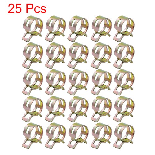 25pcs 12.5mm Car Fuel Line Spring Clips Water Pipe Air Tube Clamps Hose ...
