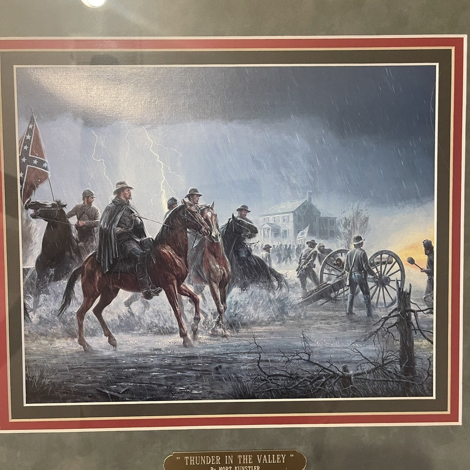 Mort Künstler Thunder In The Valley Civil War Frame & Matted Print ...