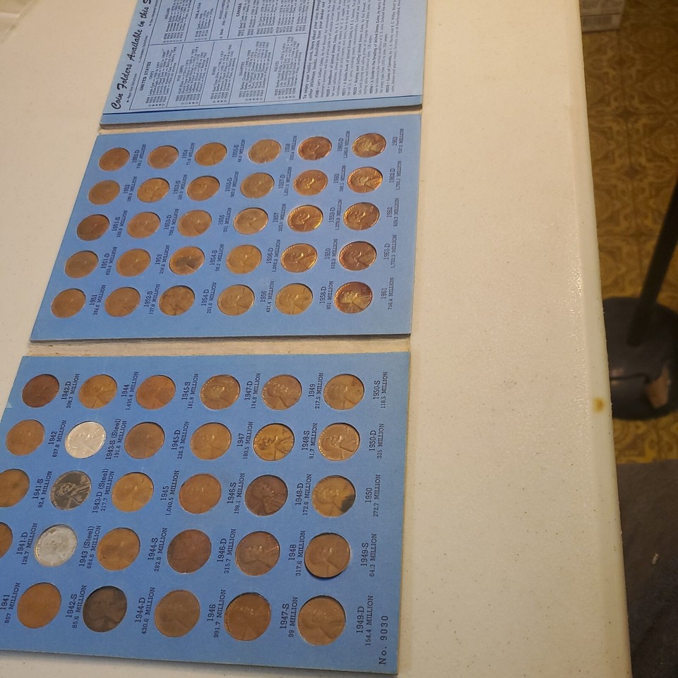 Complete Lincoln Wheat Penny Cent Collection Whitman Album 1941 - 1975 ...