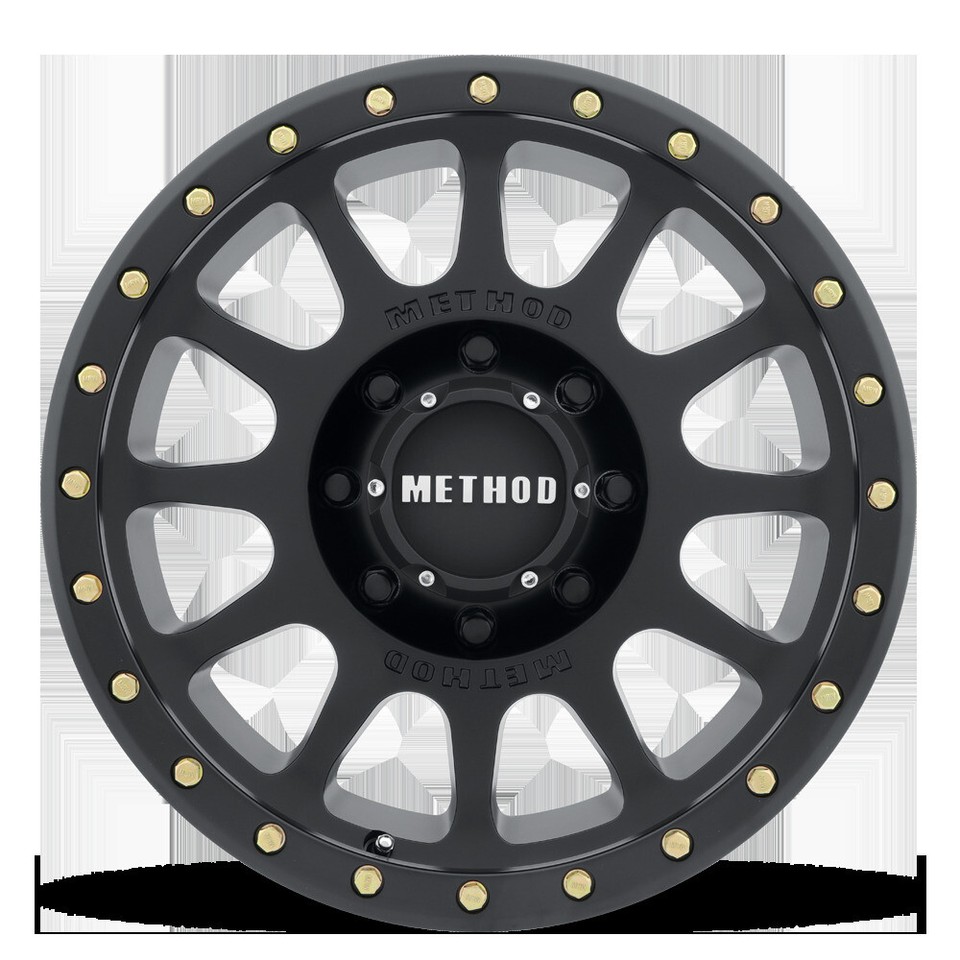 Method MR305 NV 20x10 -18mm Offset 8x180 130.81mm CB Matte Black Wheel ...