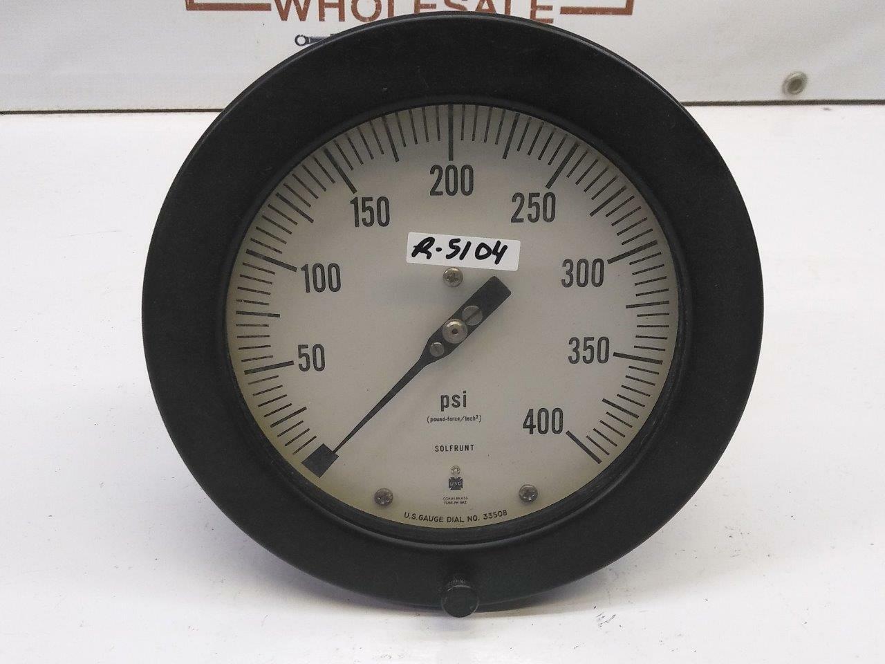 Ametek/USG 33508 0-400PSI 1/2"NPT Tube Offset 6"Brass Connector Bronze ...