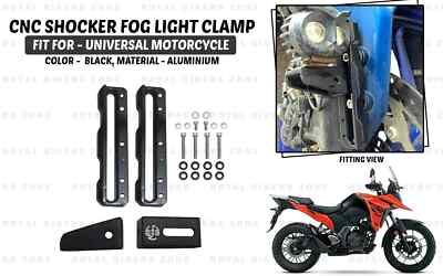 CNC Shocker Fog Light "Clamp Fit For Universal Motorcycle" | eBay Australia