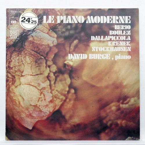 DAVID BURGE modern piano BERIO, DALLAPICCOLA, STOCKHAUSEN, BOULEZ - CBS ...