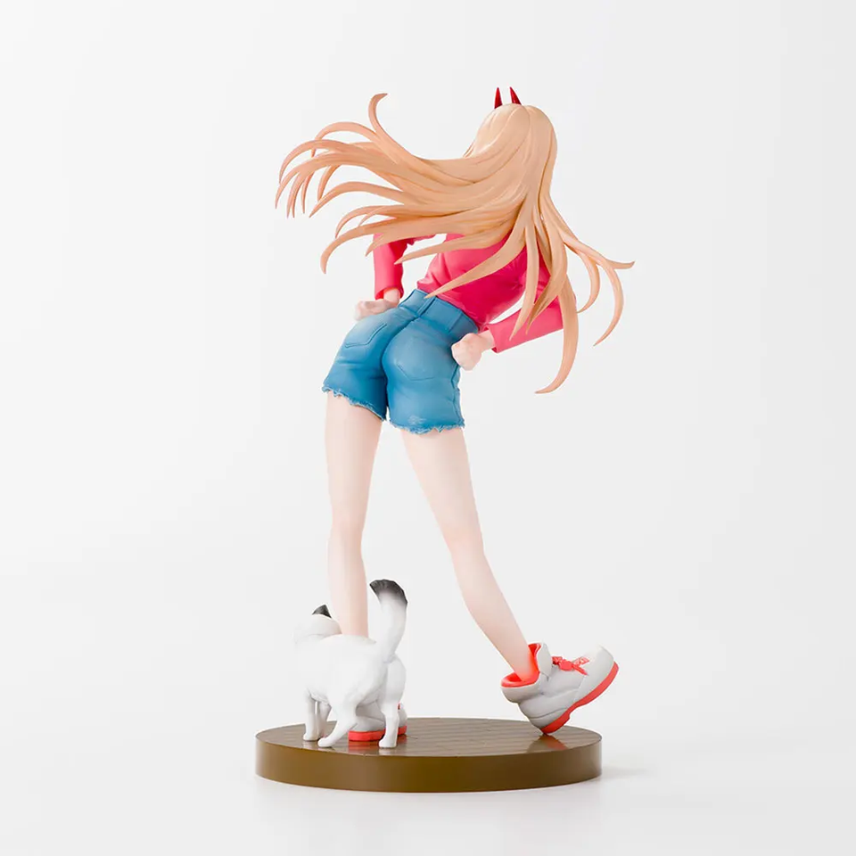 15CM Anime CHAINSAW MAN Figure POWER Sitting Position Anime Model Toys ...
