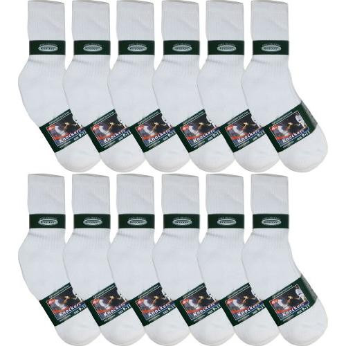 Knocker Men's Sports Crew Socks (Pack of 12 Pairs), White | eBay