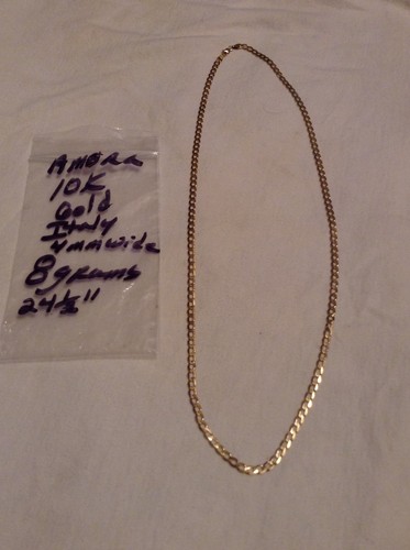 AMORA SOLID 10K GOLD CHAIN NECKLACE ITALY 8 GRAMS 24 1/2" 4 MM | eBay