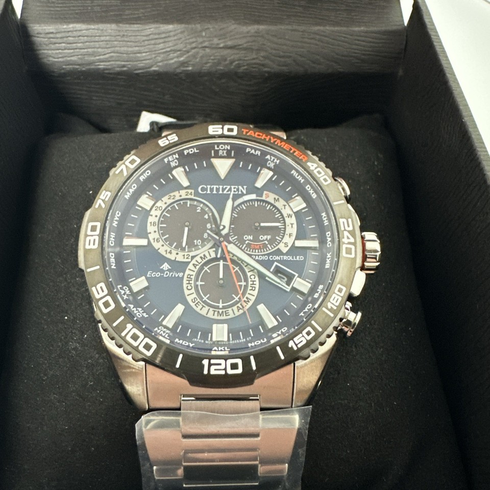 Citizen Land Promaster World Time Chronograph Sapphire Crystal Watch ...