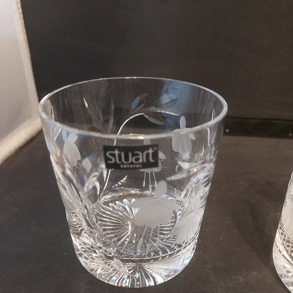 Stuart Crystal~ Cascade~Large Whiskey Glasses / Tumblers 3.5″tall ...