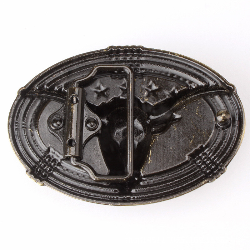 Longhorn Bull Belt Buckle for Men- Western Rodeo Texas Cowboy Large ...