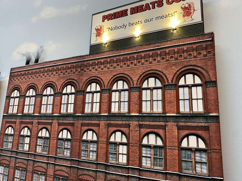 O Scale MEAT FACTORY - Building Flat/ front w/LED - scratch built ...