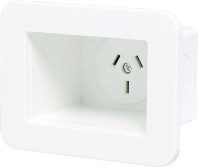 Wallplate Recess Box With 240V Mains GPO | eBay