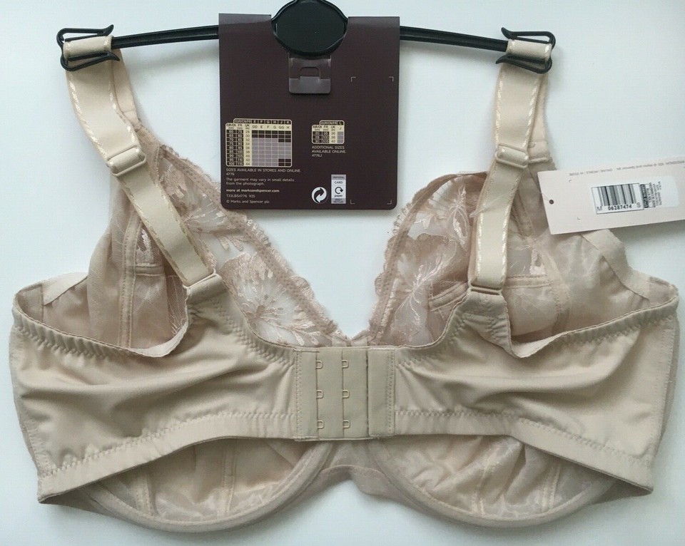 M&S MAXIMUM SUPPORT BRA DD+ Range White Black Natural Black/Mocha Var ...