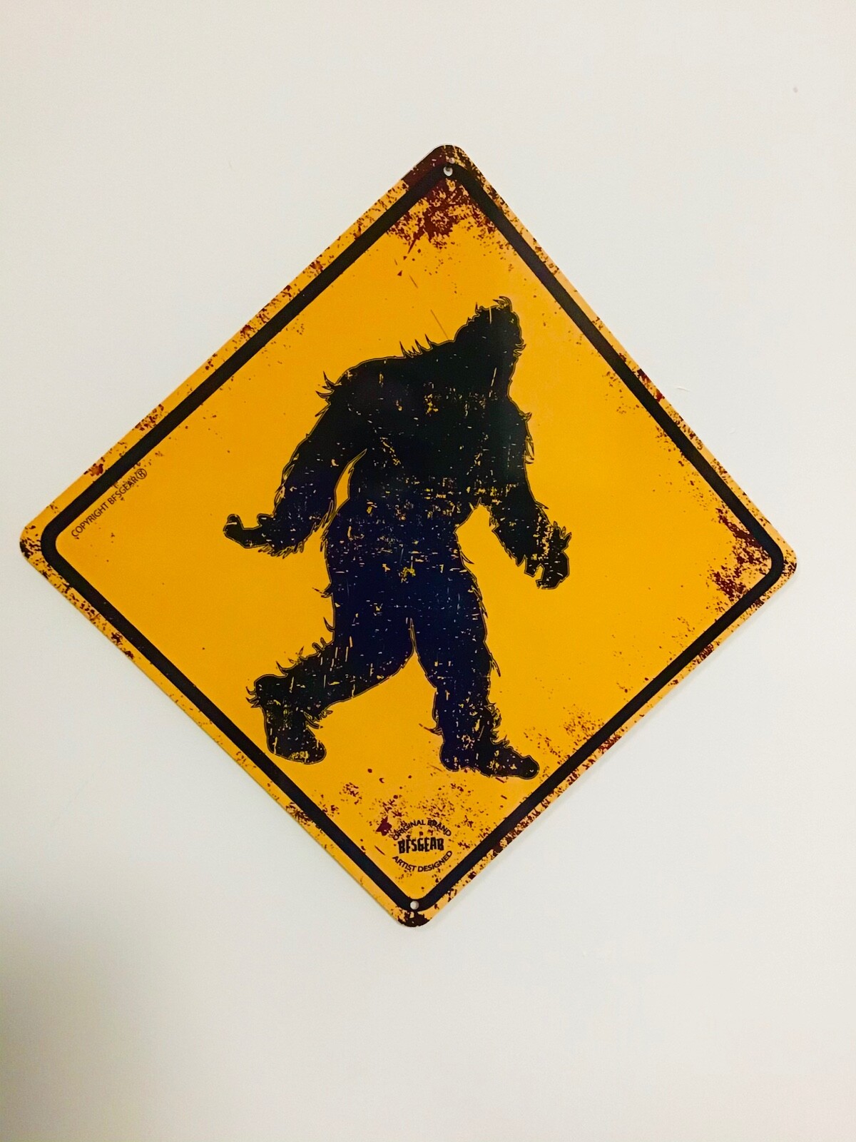 Bigfoot Crossing Xing Street Sign Road 12x12 Metal Funny Novelty Rustic ...