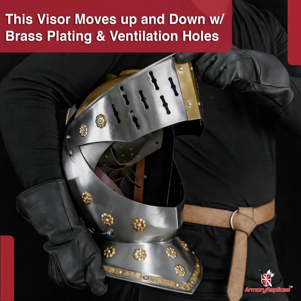 Medieval Great Bucket Helm Knights 20G Steel Templar Crusader Helmet | eBay