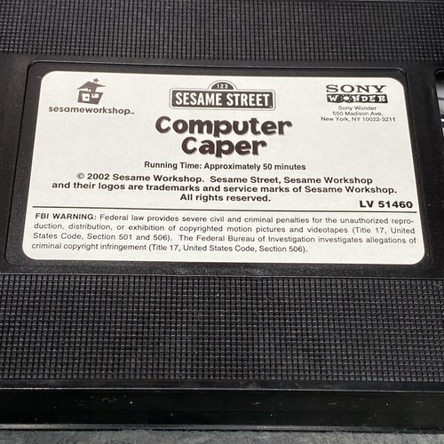 Sesame Street - Computer Caper (VHS, 2002) for sale online | eBay