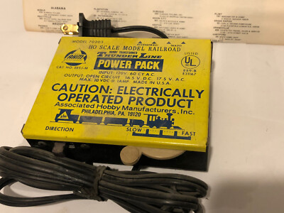 Thunder Line Power Pack HO SCALE Train Transformer TESTED - WORKING ...