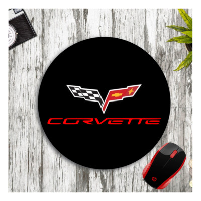 CHEVROLET CORVETTE C6 CHEVY THEME 8" ROUND NONSLIP MOUSEPAD DESK MAT ...